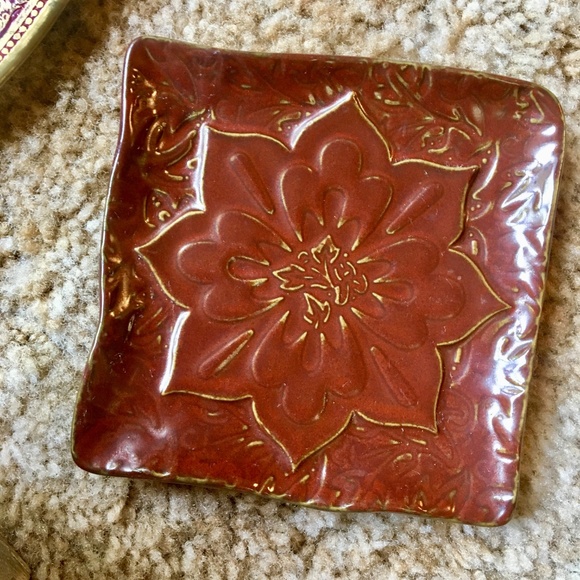 Accents | Set Of 3 Chineseoriental Decorative Red Plates | Poshmark